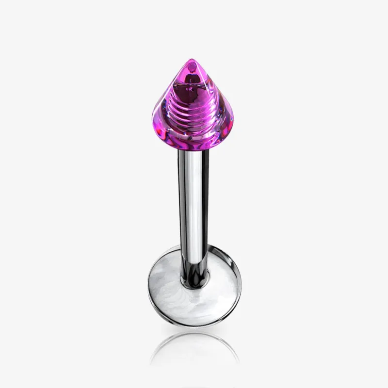 Piercing Monroe Prateado Spike com Estilo Translúcido Único