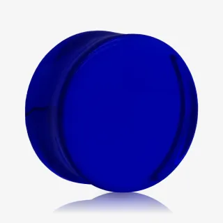 Plug de Acrílico Azul Translúcido - Convexo é na ALARGS