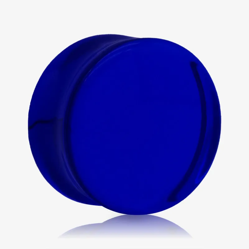 Plug de Acrílico Azul Translúcido - Convexo é na ALARGS