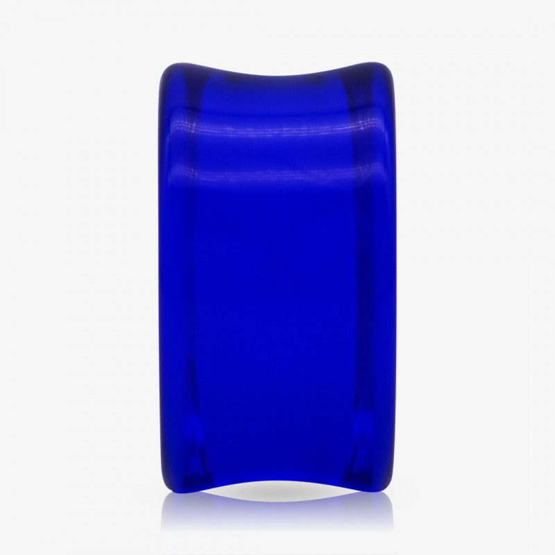 Plug Acrílico Azul Translúcido para Alargadores Confortáveis