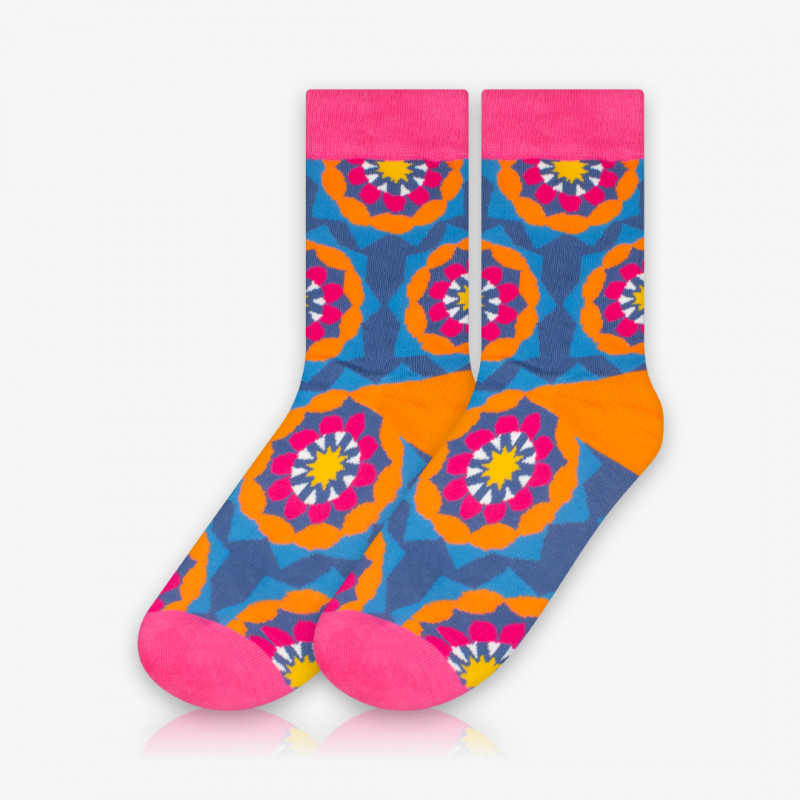 Meia Azul Cano Alto Vintage é na ALARGS