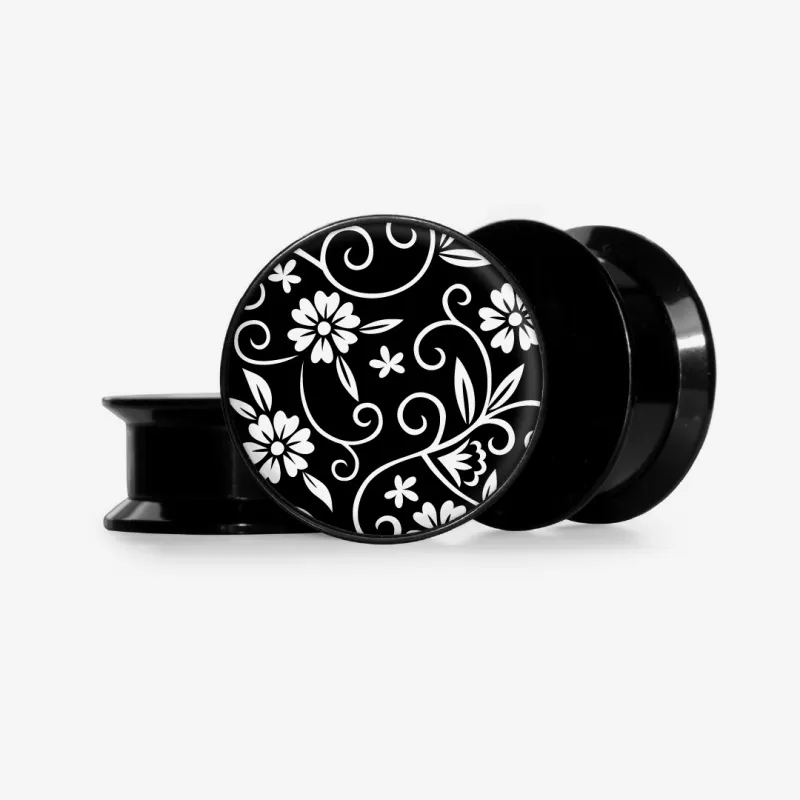 Plug Flores Monocromáticas - Base Selecionável | ALARGS